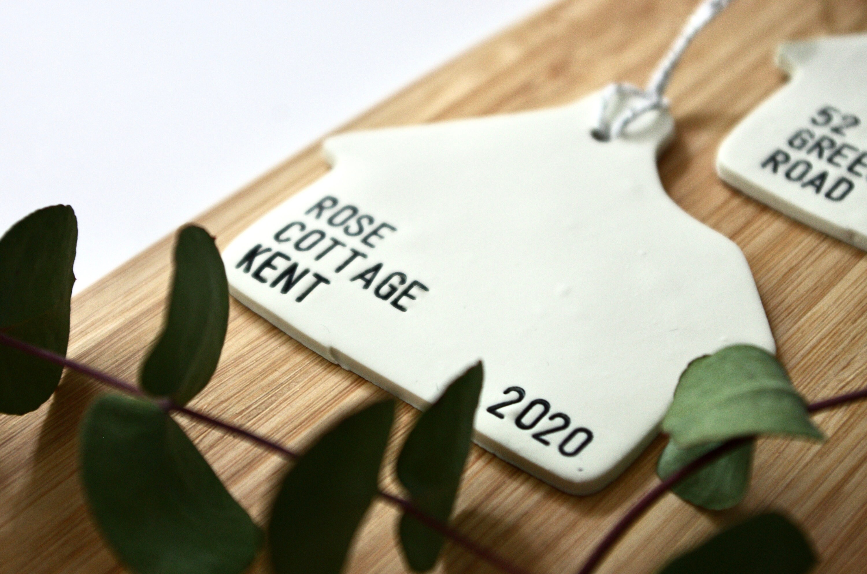Custom Address House Clay Tag New Home Tag Clay Tag - Etsy