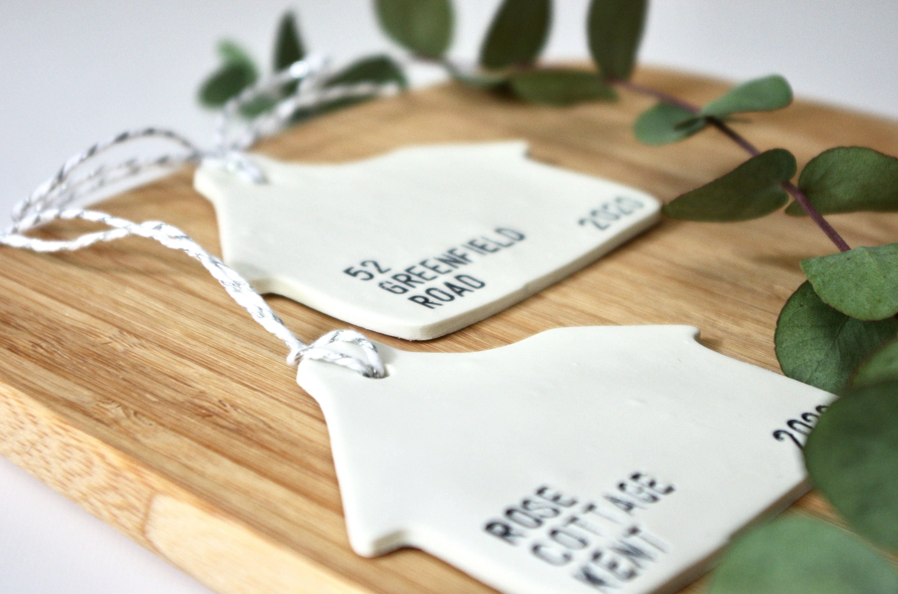 Custom Address House Clay Tag New Home Tag Clay Tag - Etsy