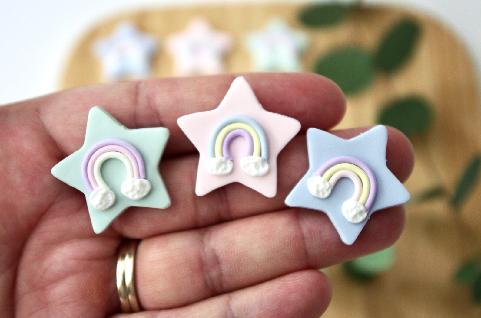 Mini Rainbow Stars Love Token Happy Hug Sending Love | Etsy