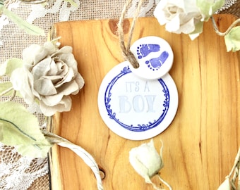 Handmade It's a Girl Clay Tag Its a Boy. New Baby Gift . - Etsy