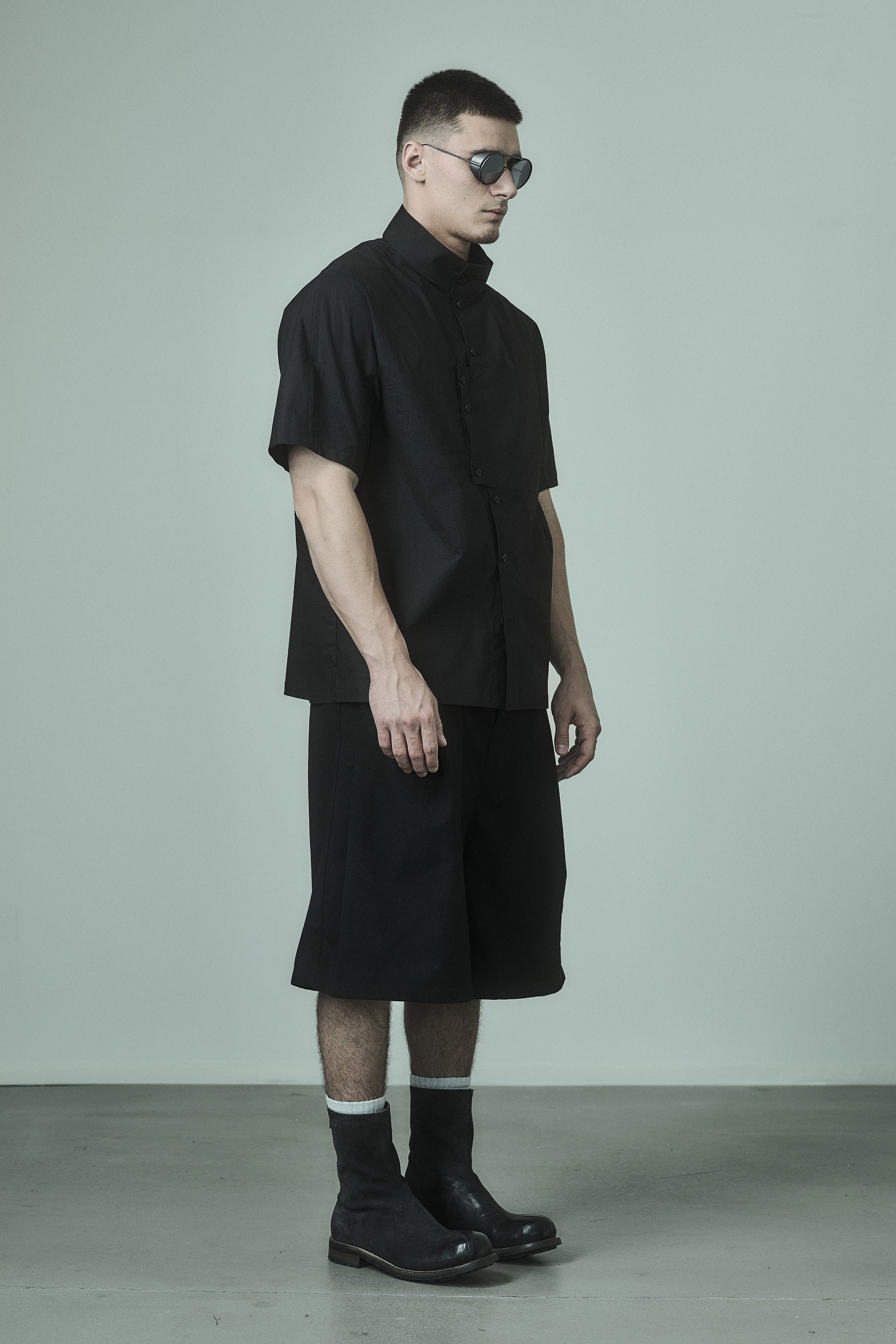 Oversized Washed Black Shirt With Half Sleeves POWHA - Etsy