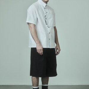 Oversized Washed White Shirt With Half Sleeves POWHA - Etsy