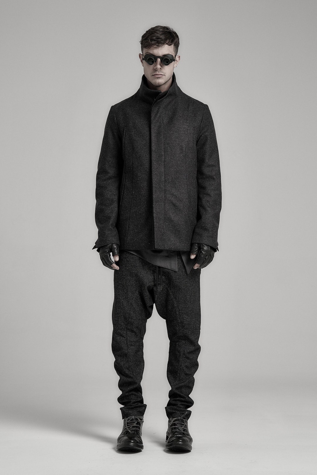 Photon Heavy Wool Coat / Mens Winter Coat / Extravagant Mens Clothing ...