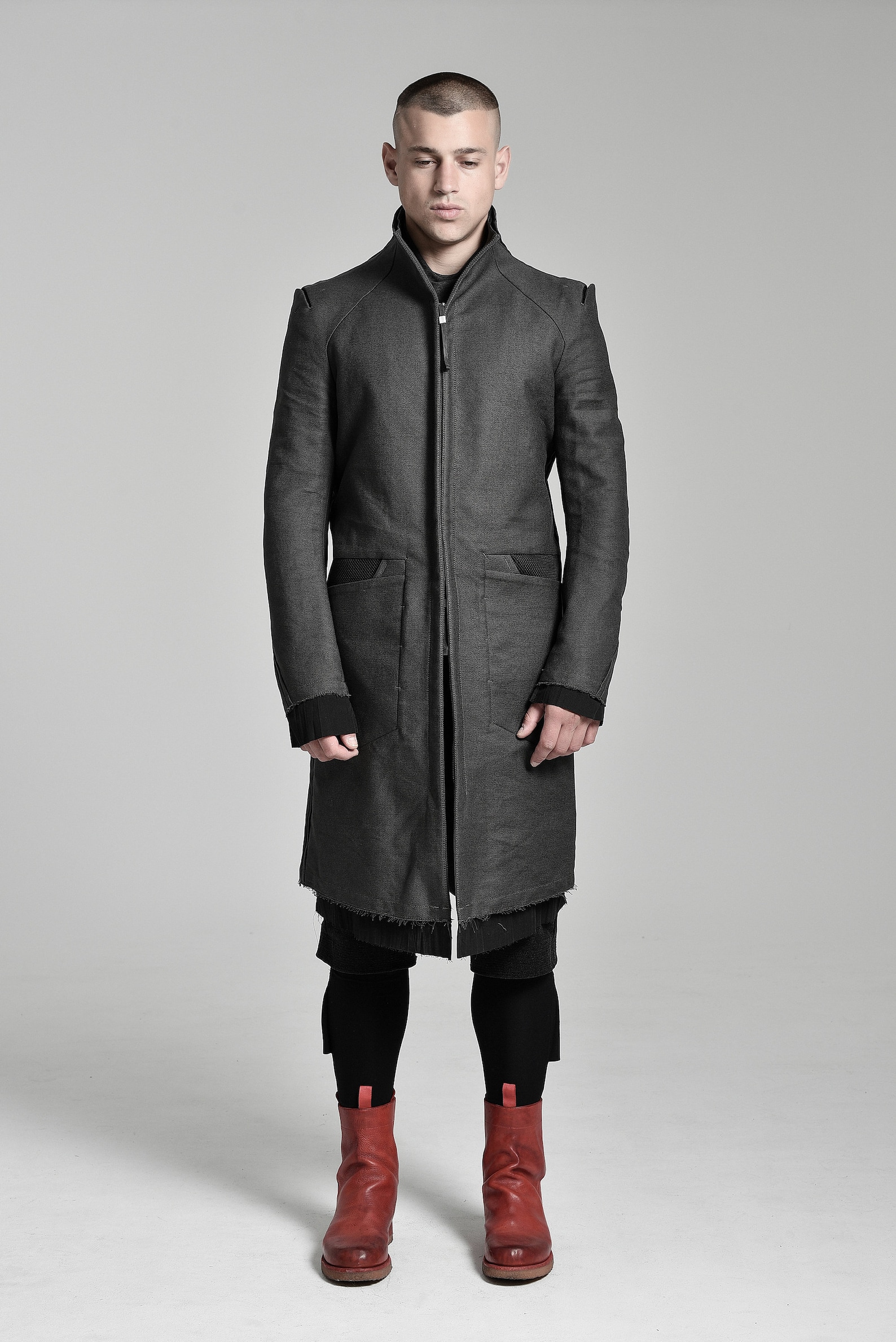 Futuristic Mens Cotton Coat: Slim Fit Tailored Jacket - Etsy