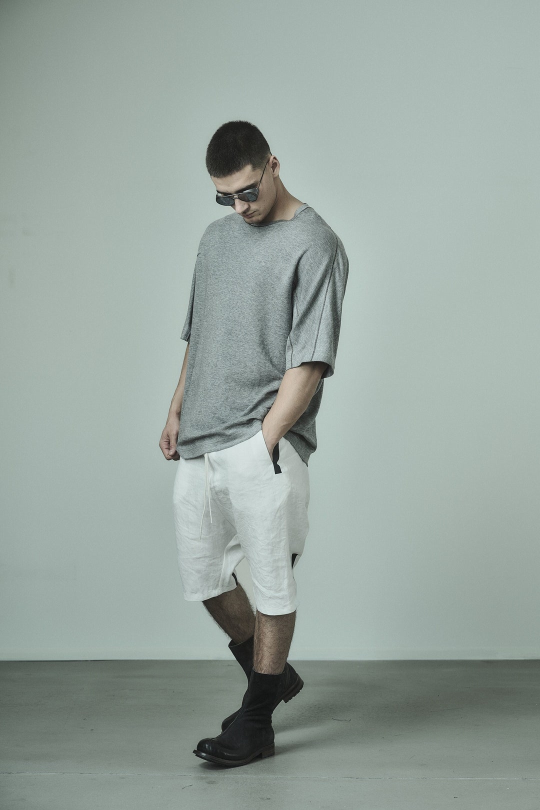 Bonded Reversible Washed Shirt DNG / Oversized Mens Tshirt POWHA - Etsy