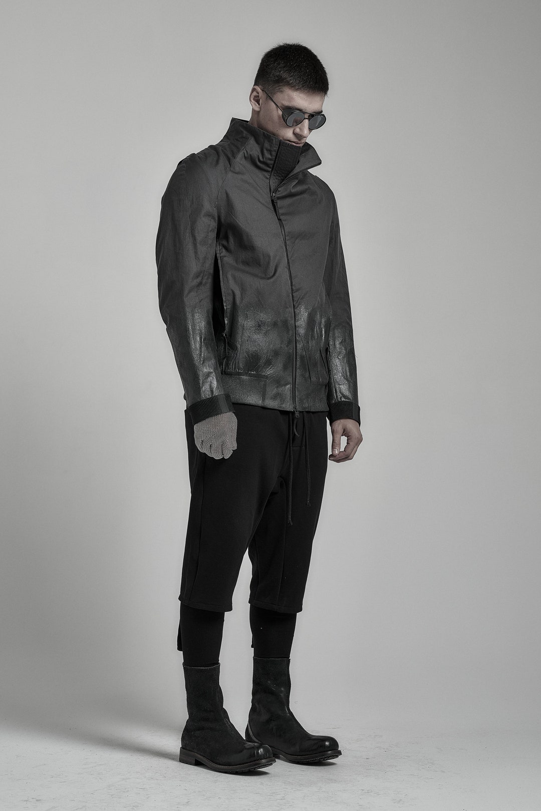 Sequence Rubberised Zipper Jacket Gray-green / Mens Wahed Jacket ...