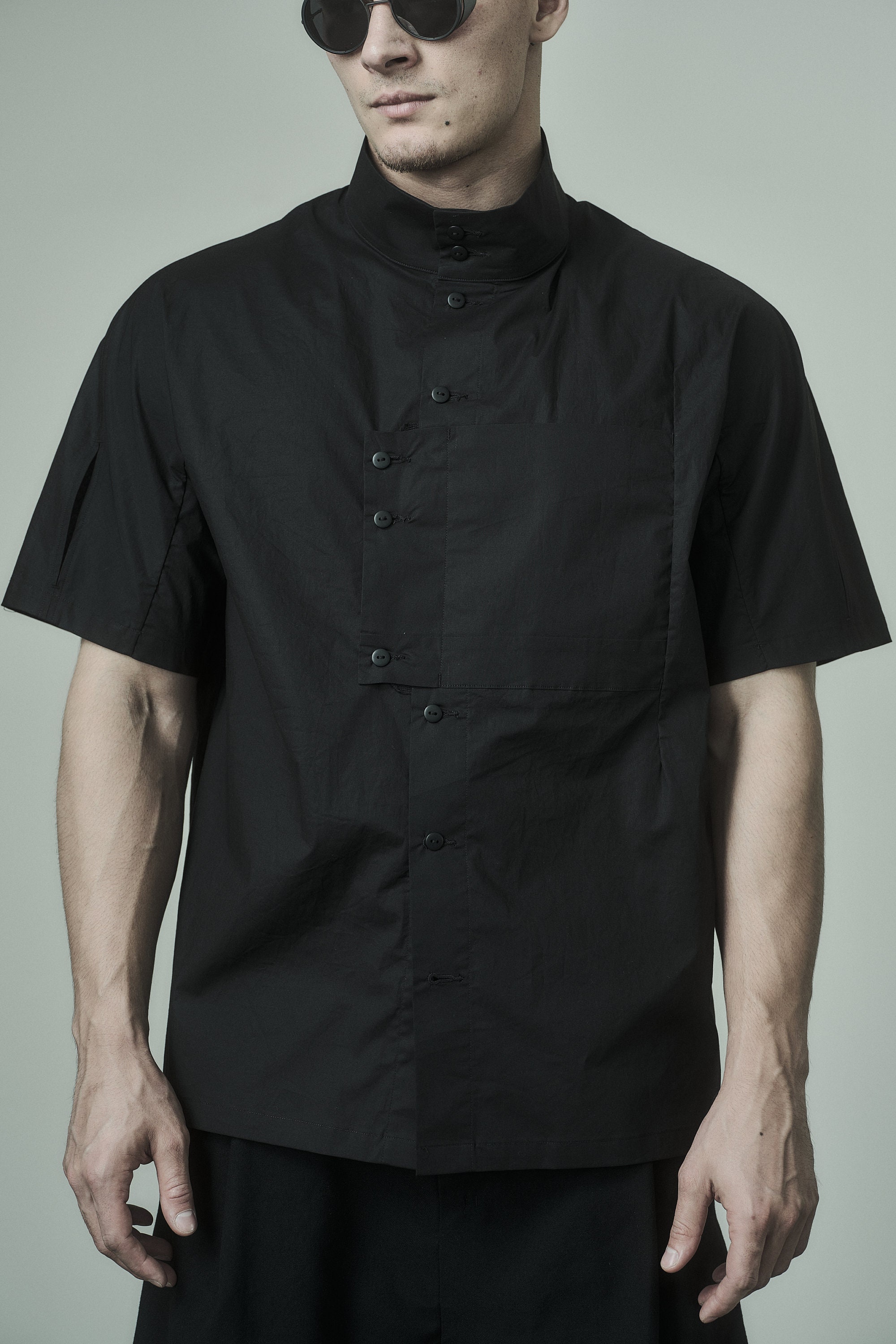 Oversized Washed Black Shirt With Half Sleeves POWHA - Etsy