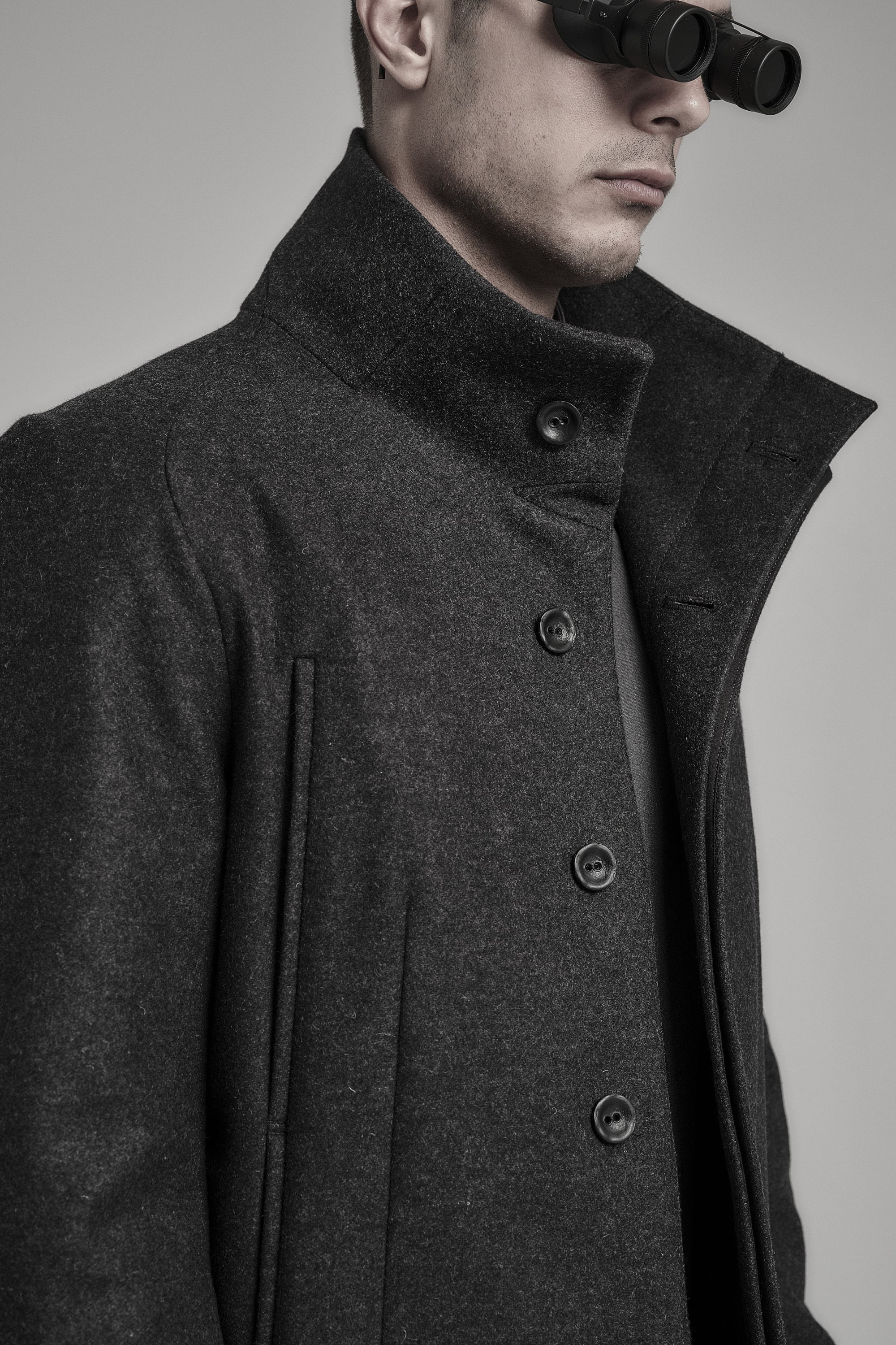 Photon Heavy Wool Coat / Mens Winter Coat / Extravagant Mens Clothing ...