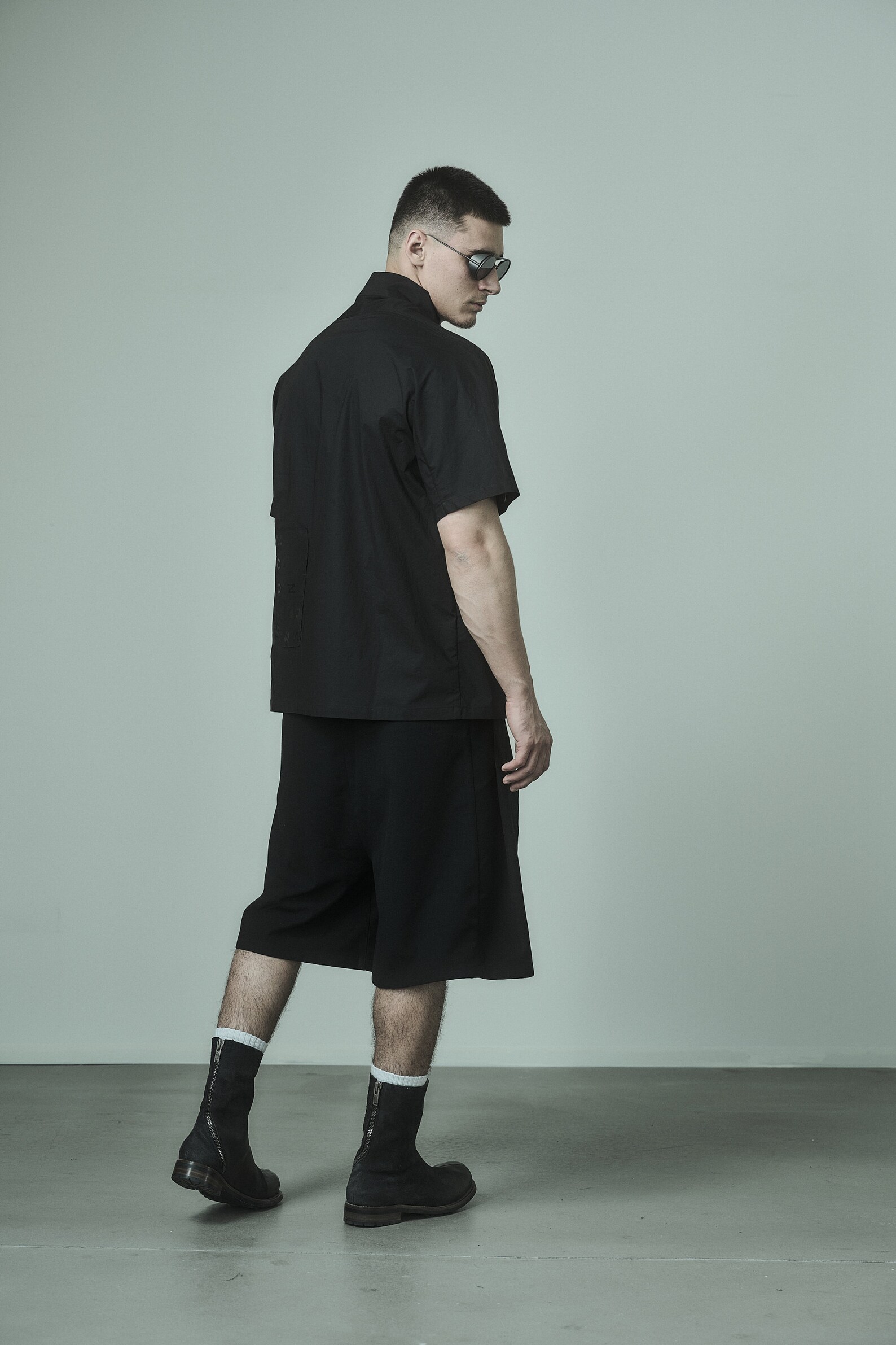 Oversized Washed Black Shirt With Half Sleeves POWHA - Etsy