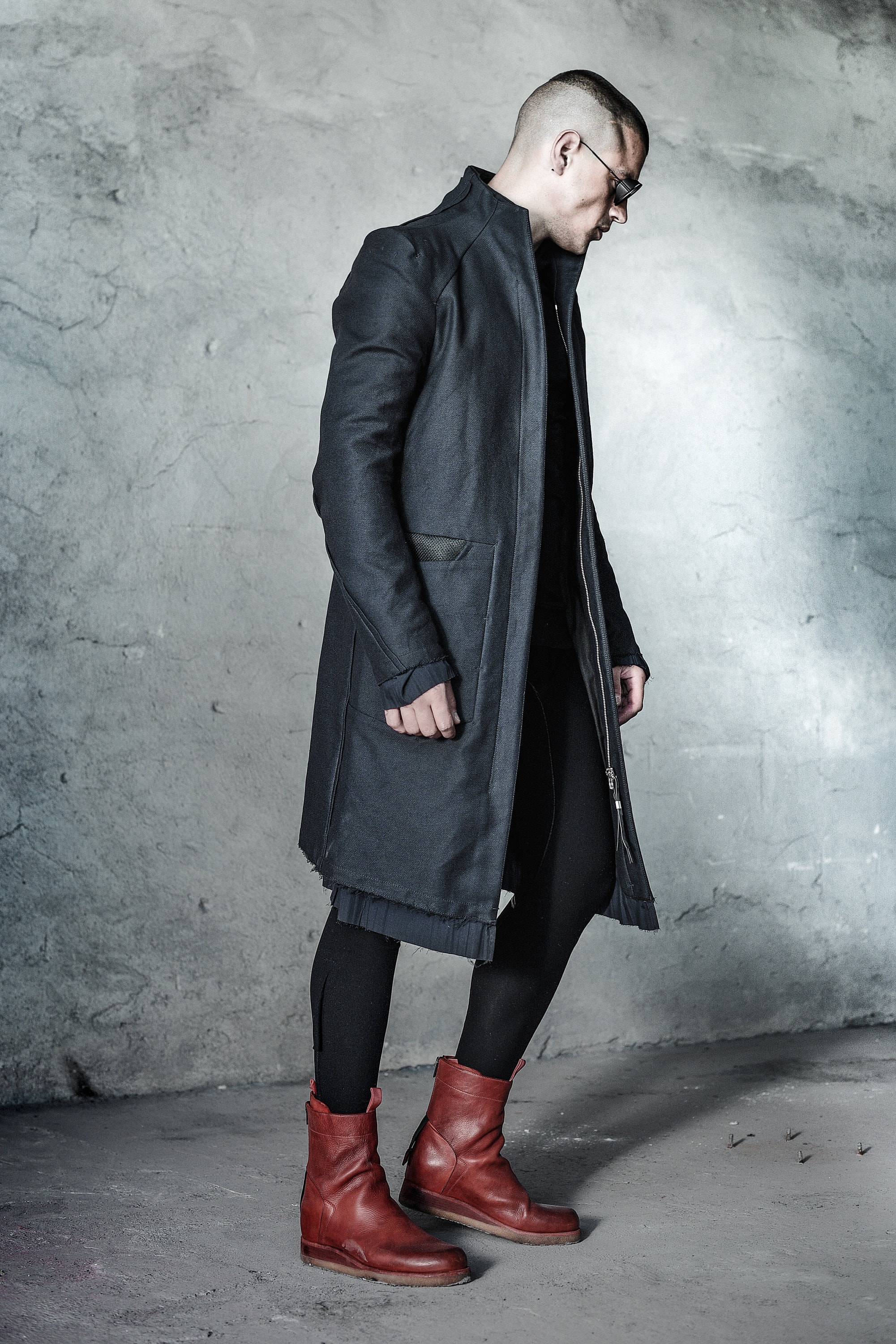 Futuristic Mens Coat / Slim Fit Coat / Cotton Mens Parka / Extravagant ...