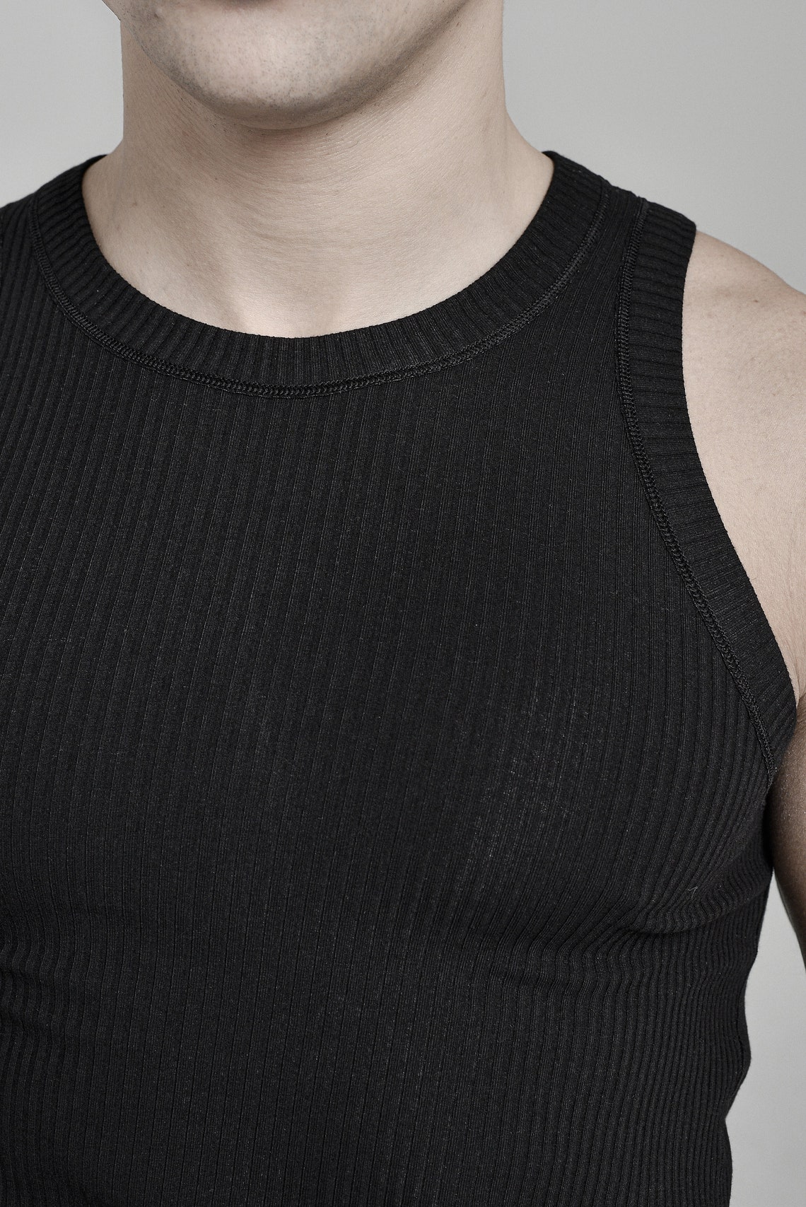 Momentum Black Tank Top/ Urban Mens Black Top/ Mens Sleeveless - Etsy