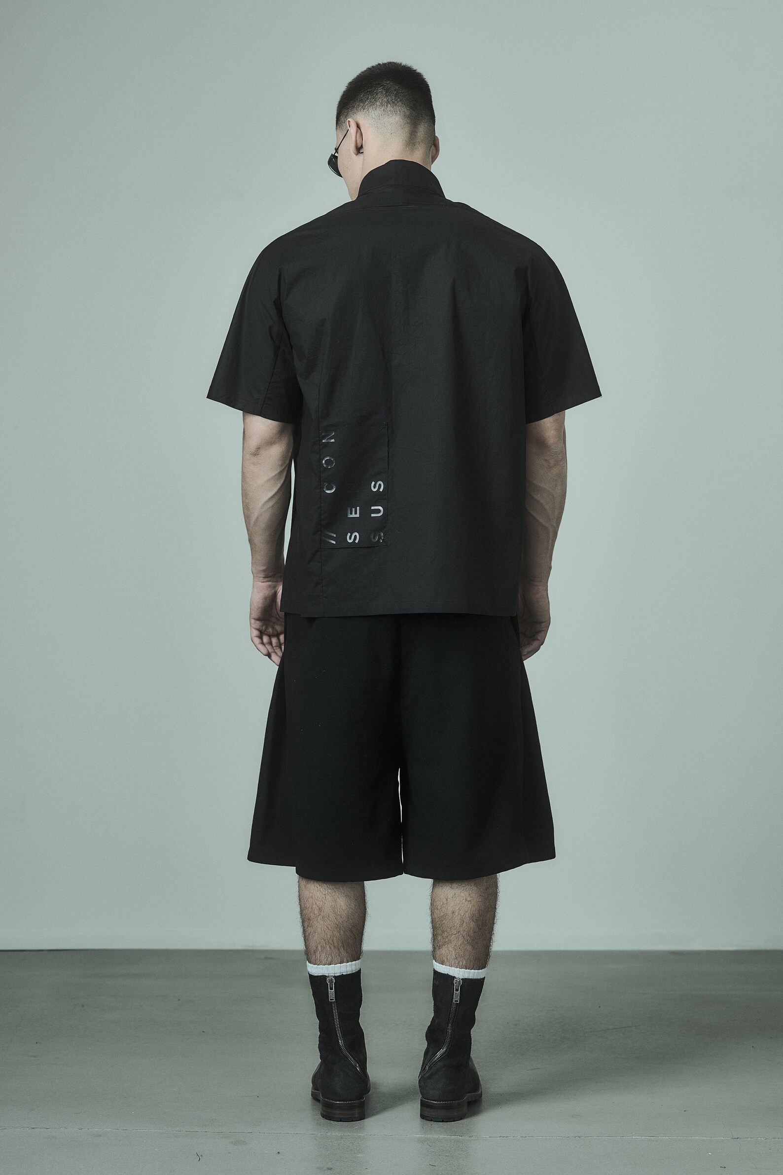 Oversized Washed Black Shirt With Half Sleeves POWHA - Etsy