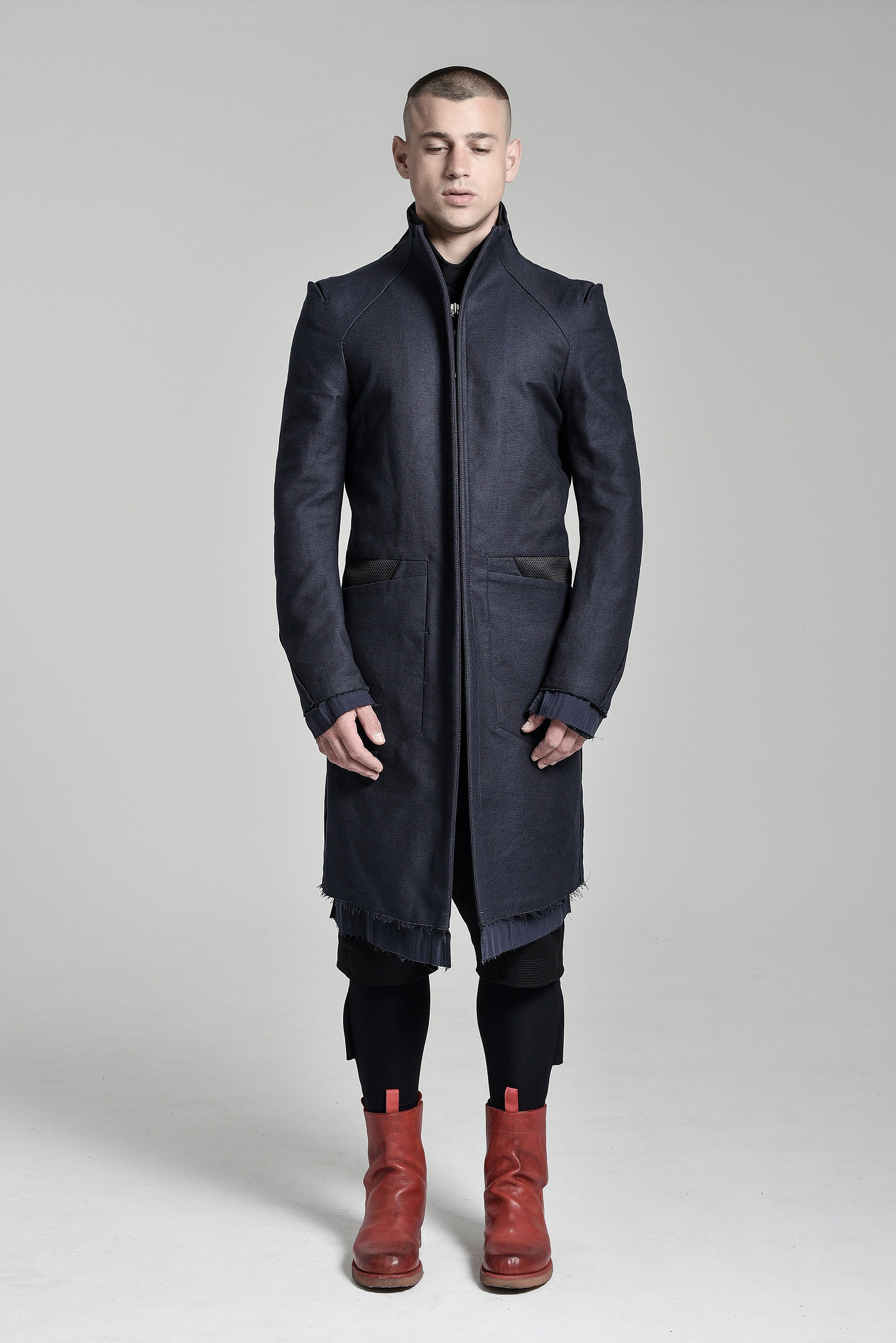 Futuristic Mens Coat / Slim Fit Coat / Cotton Mens Parka / Extravagant ...
