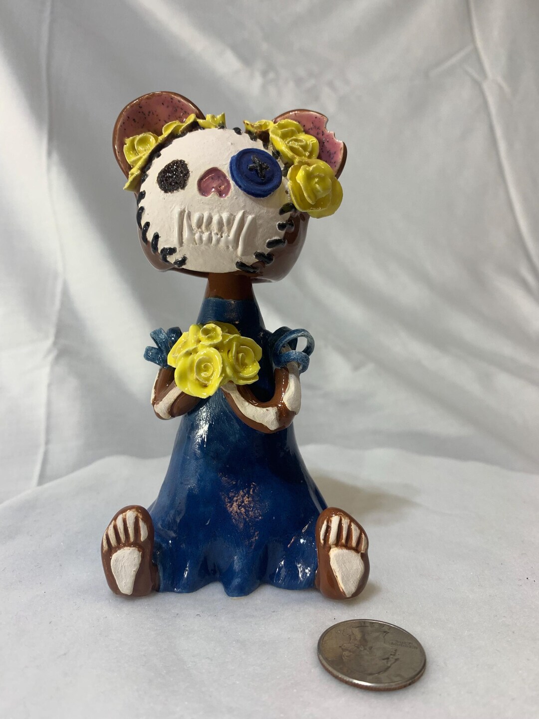 Ceramic Bobble Head Bear - Etsy