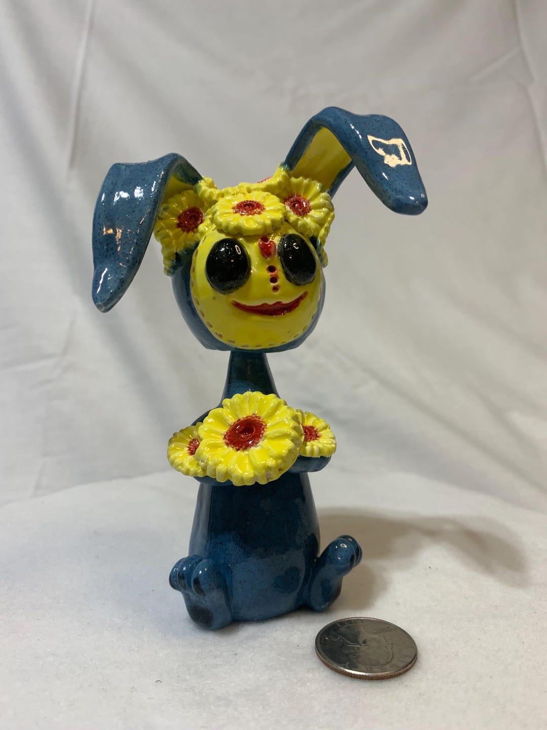 Ceramic Bobble Head Bunny - Etsy