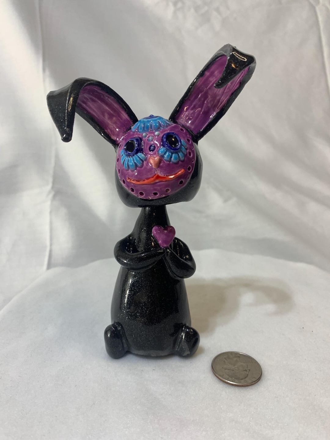 Ceramic Bobble Head Love Me Bunny - Etsy