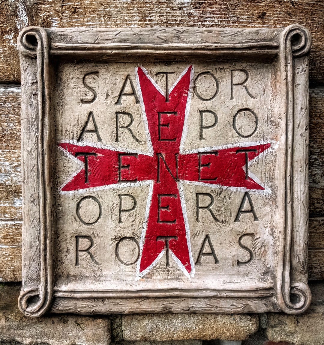 Terracotta Bas-relief 27 X 27 Cm to Hang or Wall Magic Square of SATOR ...