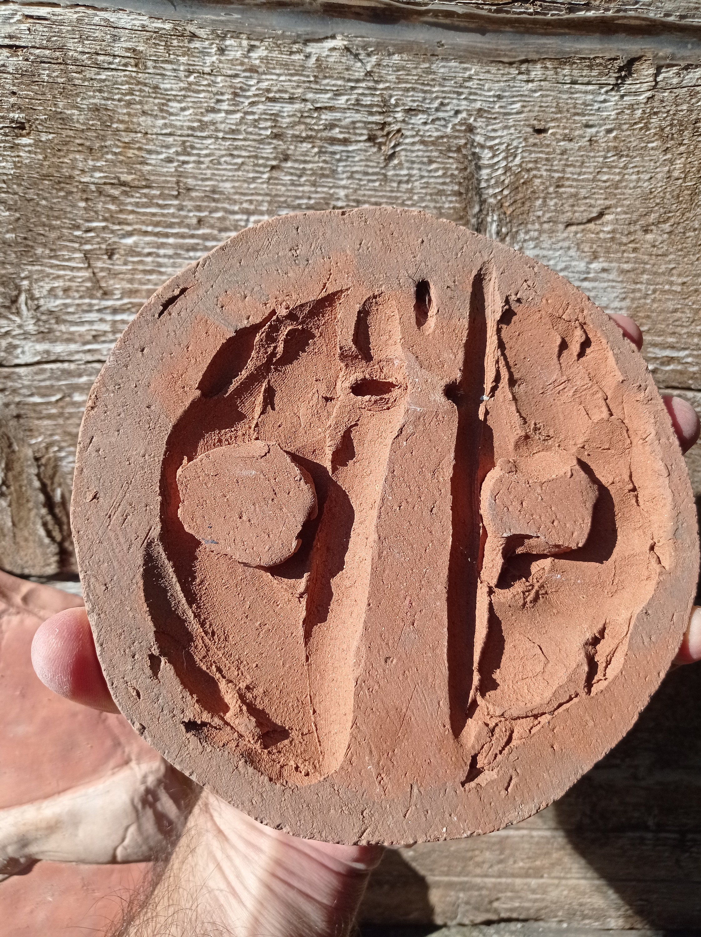 Terracotta Bas-relief, Two-faced Janus, Reproduction of a Decorative ...