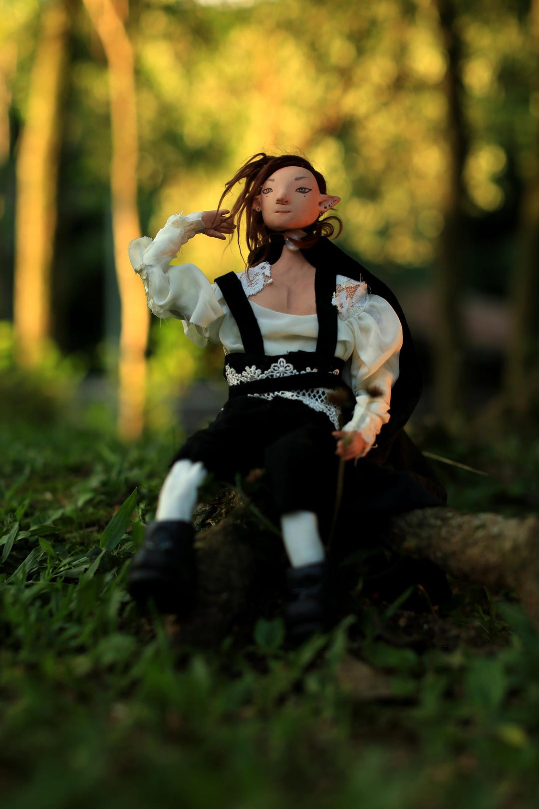 OOAK Eco Art Doll "batto, the Tailor" - 40cm / 15,7 Inch Poseable ...
