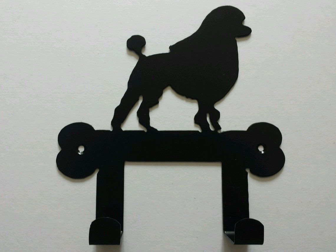 Poodle on Bone Silhouette Dog Lead Holder Rack - Metal Wall Art - Etsy