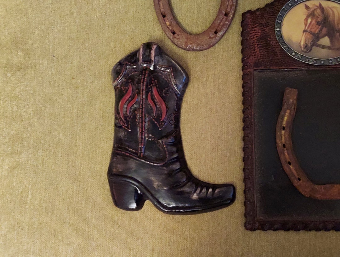 Cowboy Boot Hanging Plaque Western Plaque Cowboy Boot Wall - Etsy