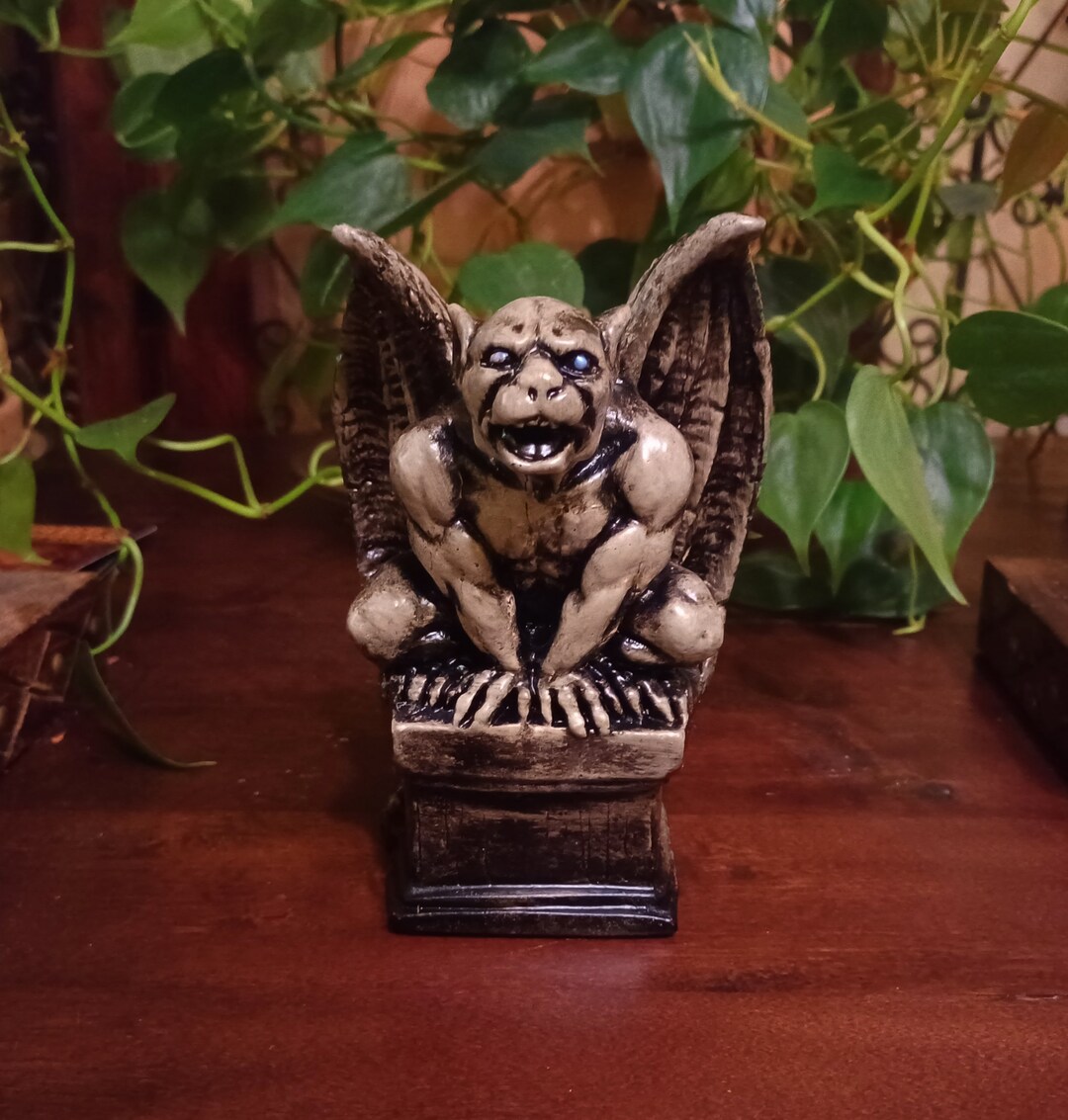 Gargoyle, Winged Gargoyle Figurine, Winged Grotesque - Etsy