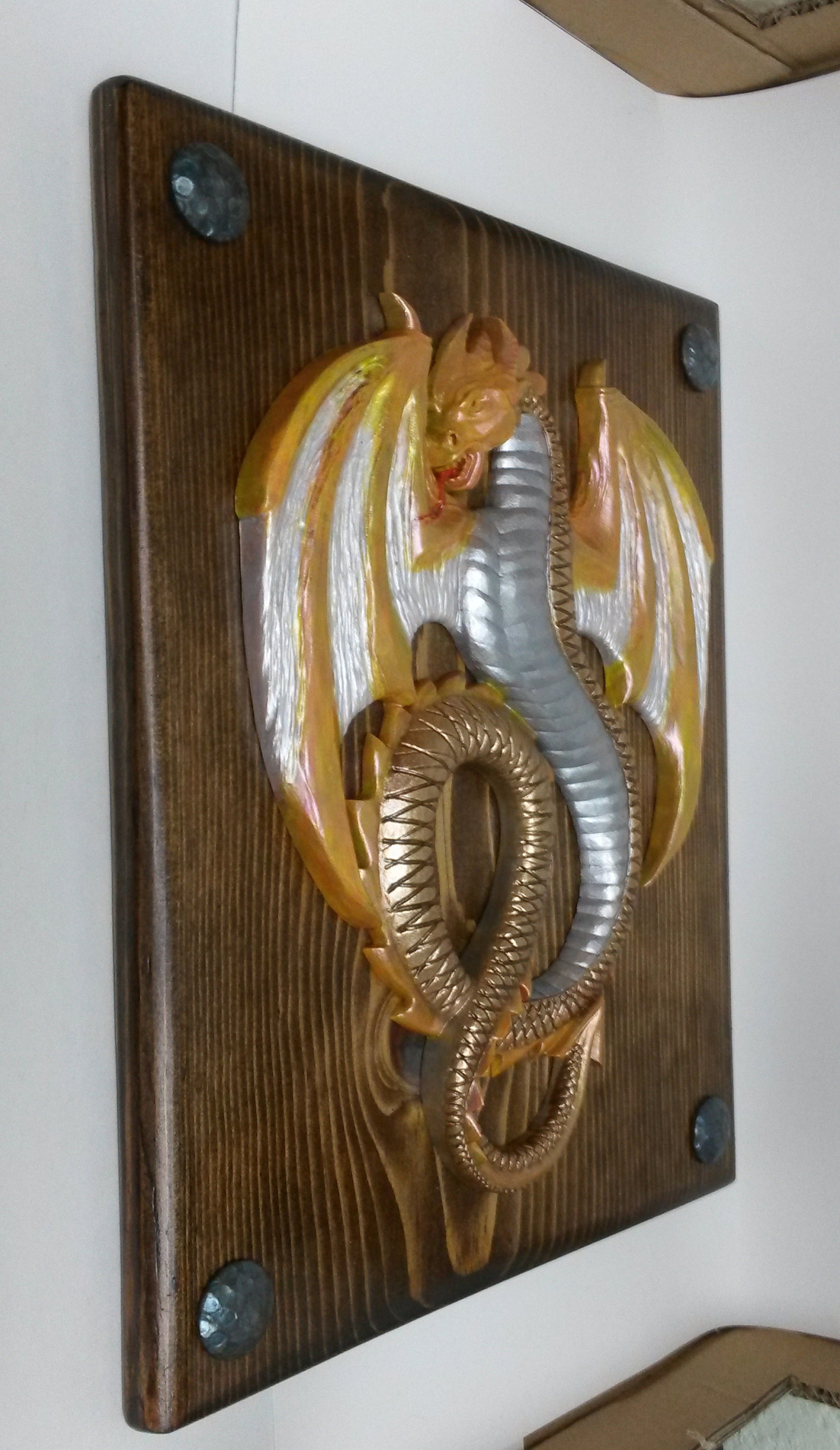 Dragon Plaque Dragon Hanging Plaque Dragon in Wooden Plaue - Etsy