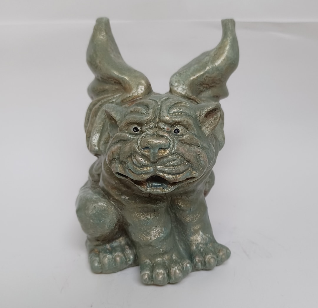 Gargoyle, Dog Faced Gargoyle Figurine, Winged Gargoyle, Winged ...