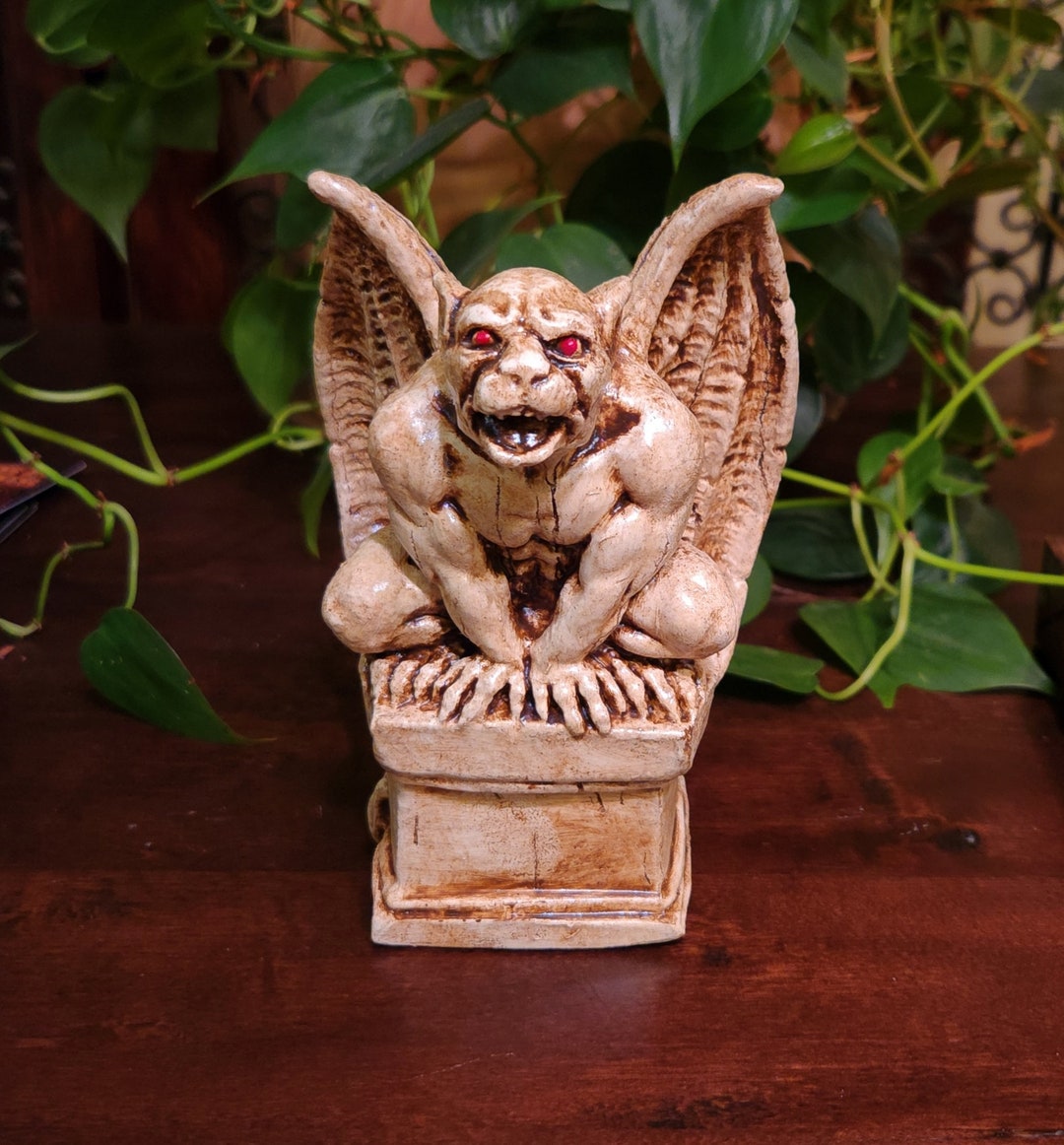 Gargoyle, Winged Gargoyle Figurine, Winged Grotesque - Etsy