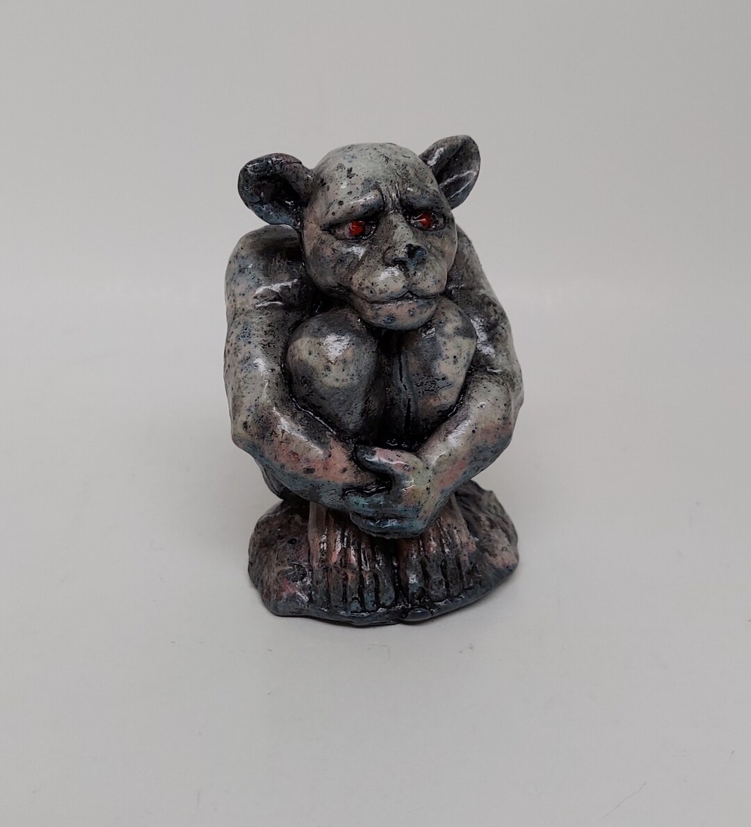 Gargoyle Rustic Gargoyle Sitting on a Rock Grotesque - Etsy