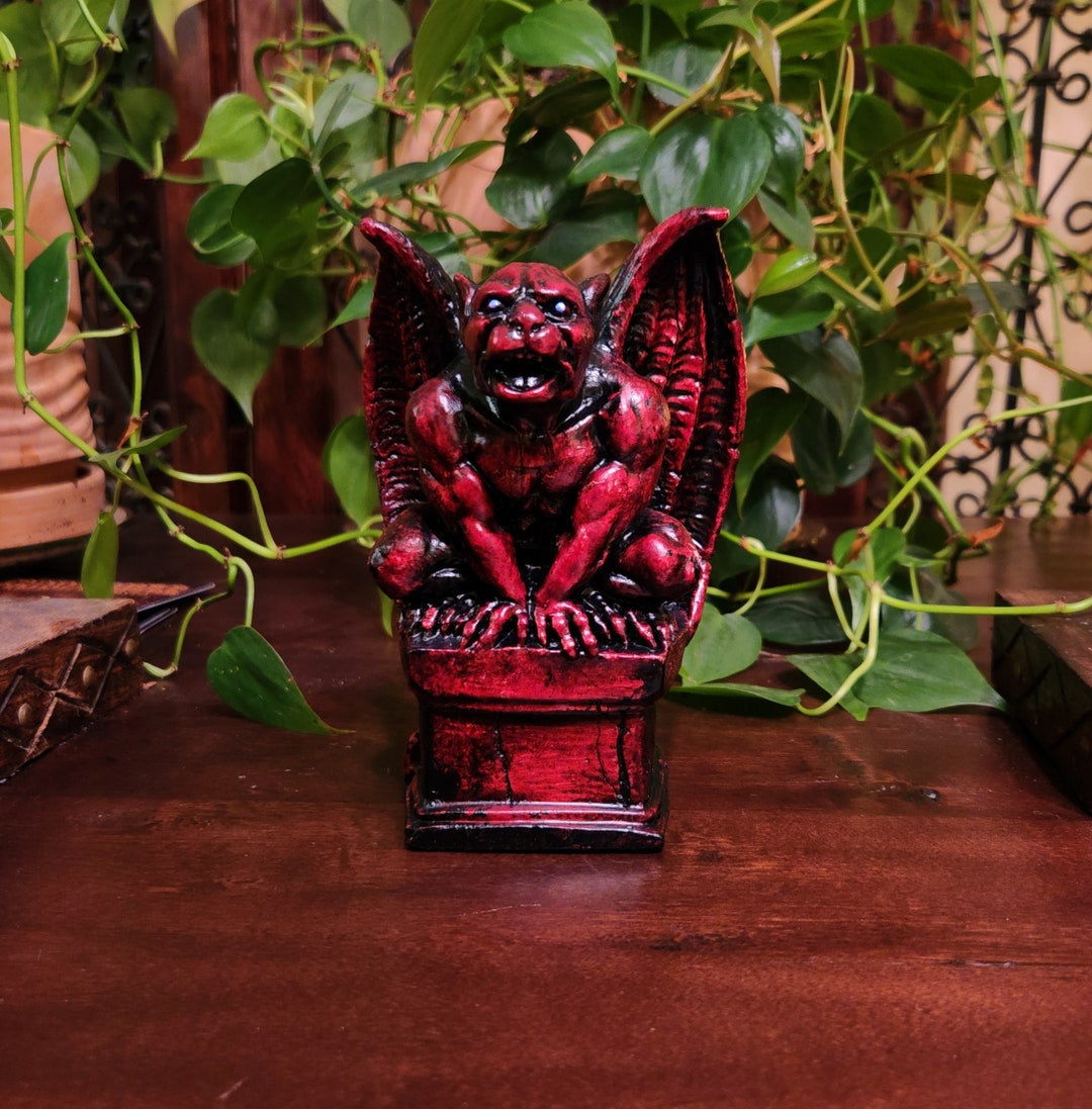 Gargoyle, Winged Gargoyle Figurine, Winged Grotesque - Etsy