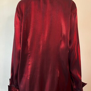 VINTAGE Designer-luxury 80s 90s Red Pin Stripe Metallic Blouse - Etsy