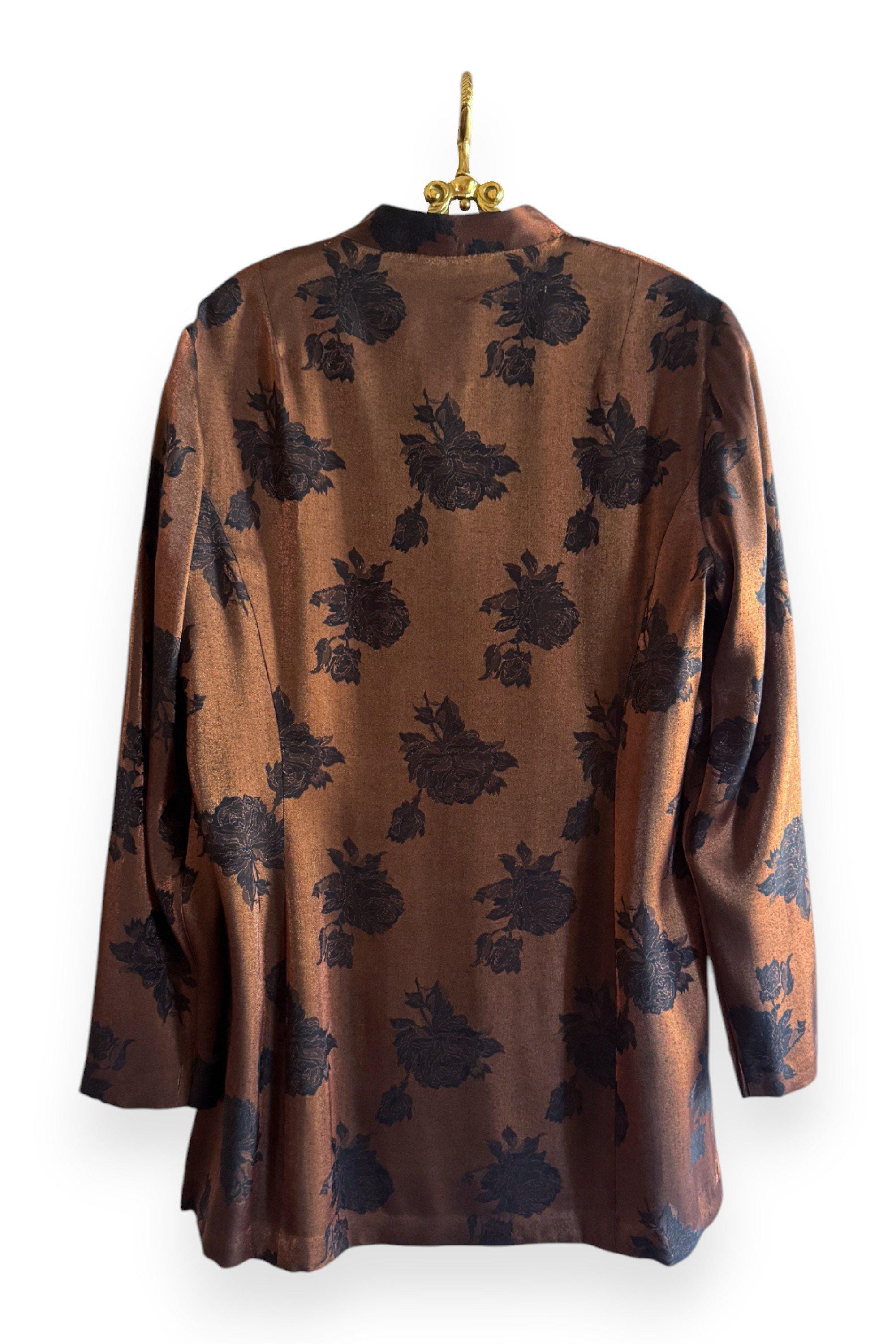 VINTAGE Luxury 80s 90s Metallic Bronze Blouse - Etsy