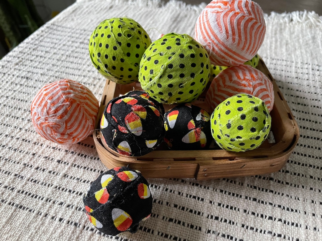 Halloween Farmhouse Rag Ball Dough Bowl Fillers Fall Autumn - Etsy