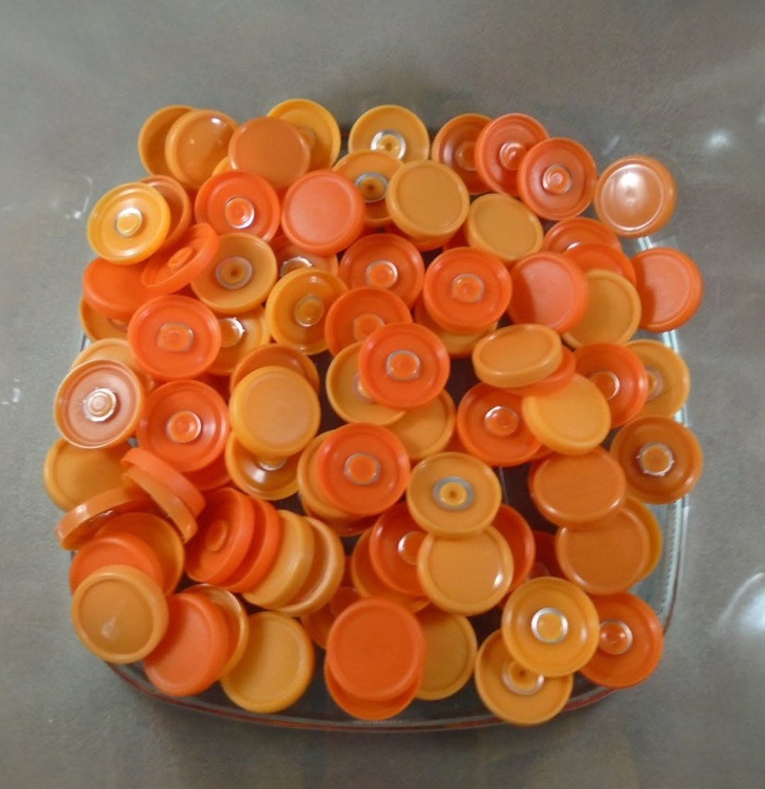 50 Mixed Orange Vial Caps: Fall Halloween Crafts (15mm) Small - Etsy