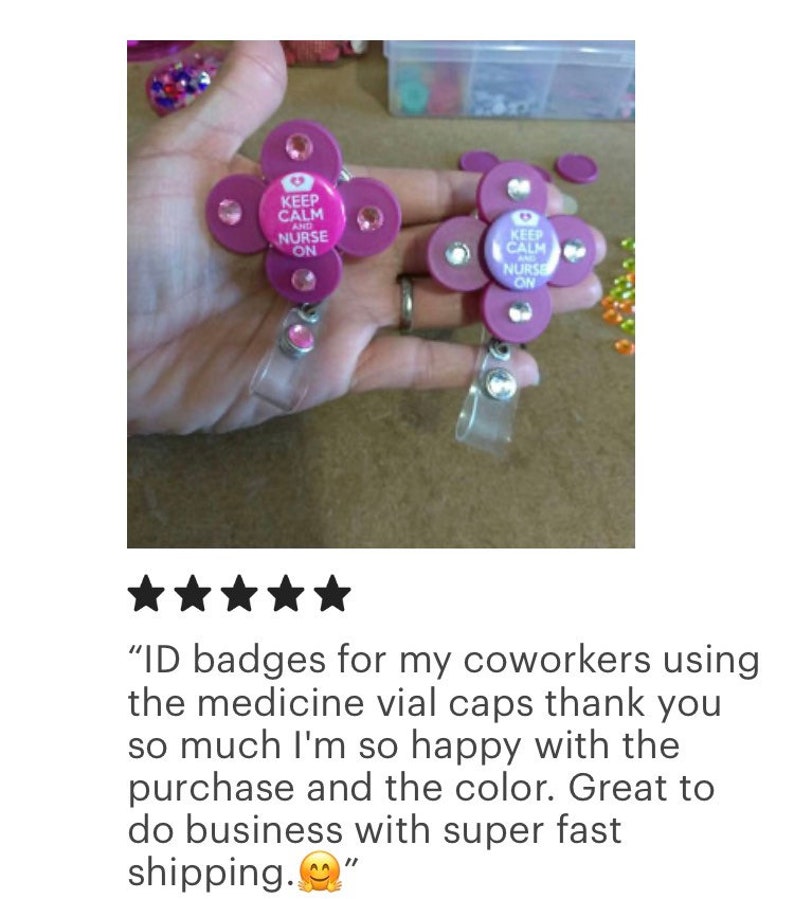 50 SMALL Light Muted Red Berry Vial Caps Medicine Flip off for - Etsy