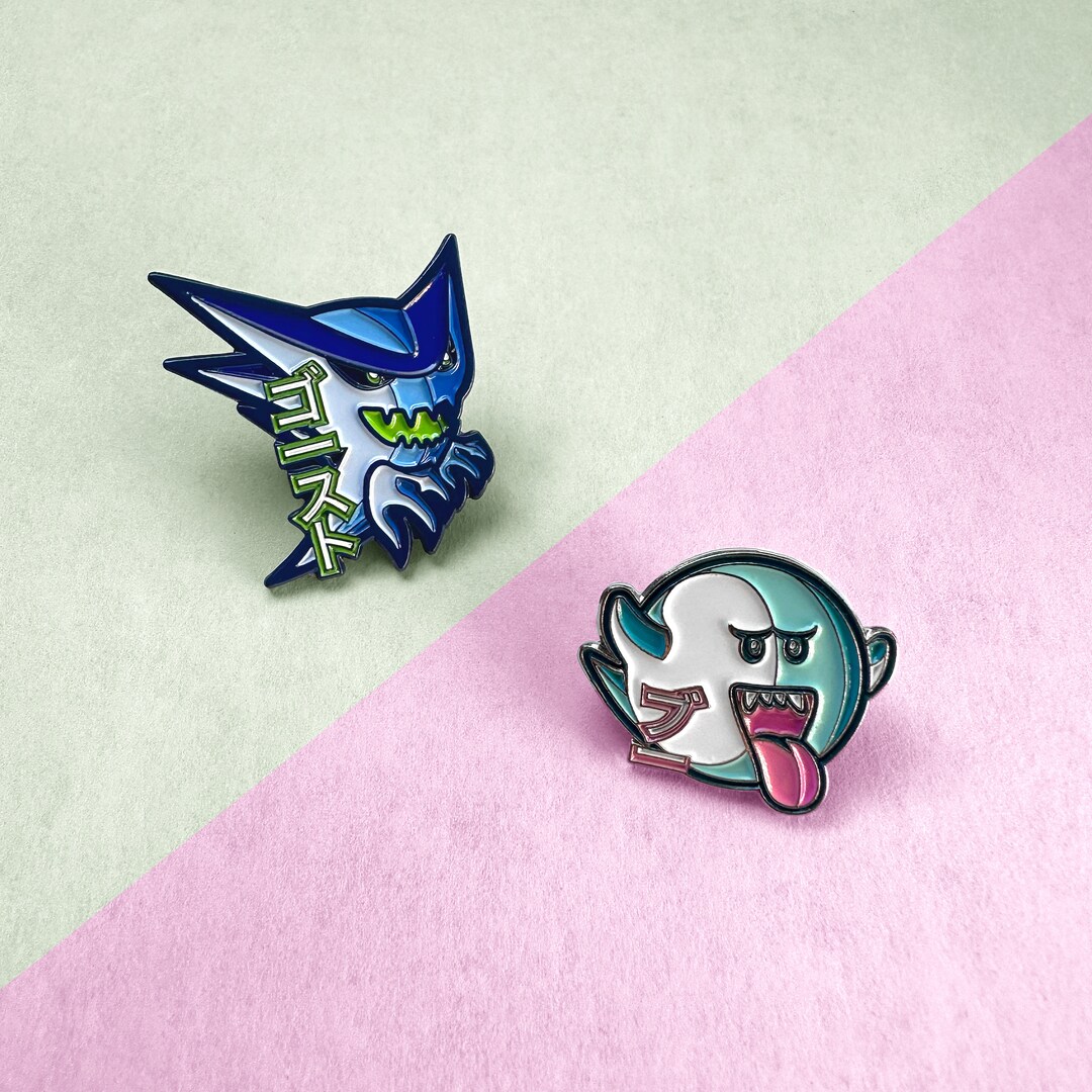 Super Mario Boo & Pokemon Haunter Enamel Pin Combo - Etsy