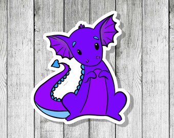 Purple Dragon Sticker - Etsy