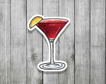 Martini Sticker | Etsy
