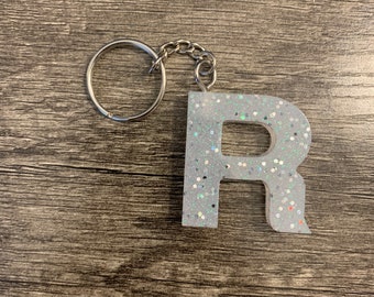 Letter R Keychain - Etsy