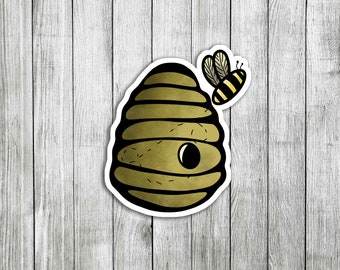 Bee Hive Sticker - Etsy