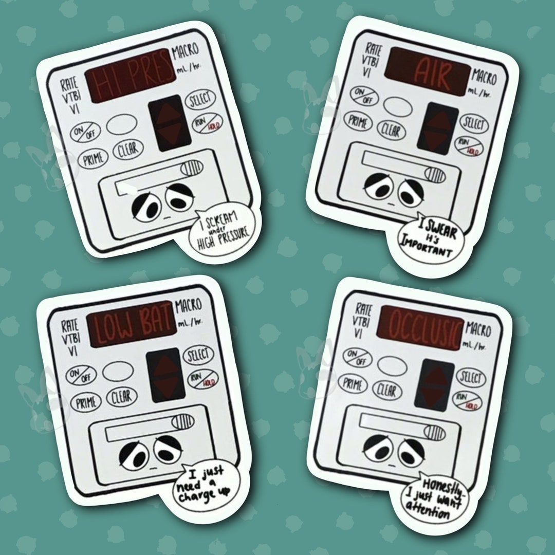 Misunderstood IV Pump Sticker Pack - Etsy