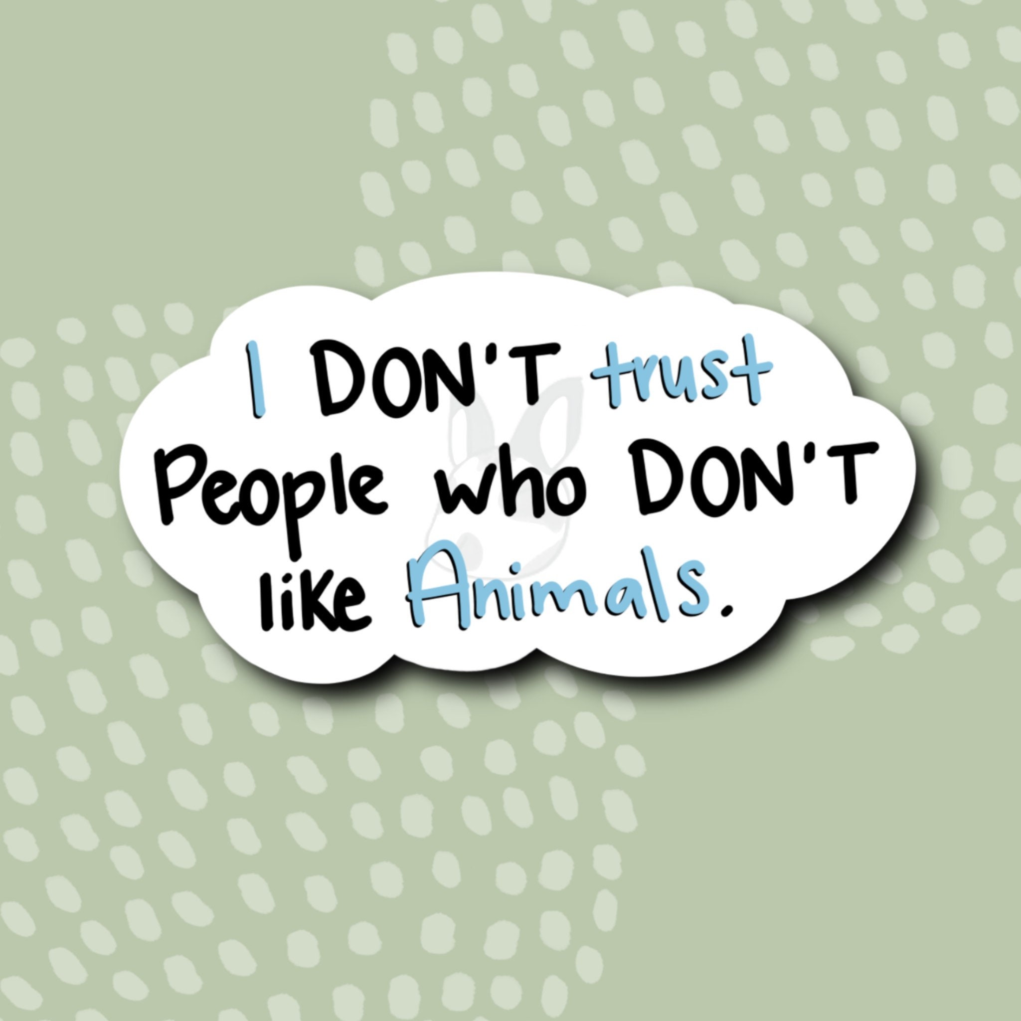 I Trust Animals Vet Med Sticker - Etsy