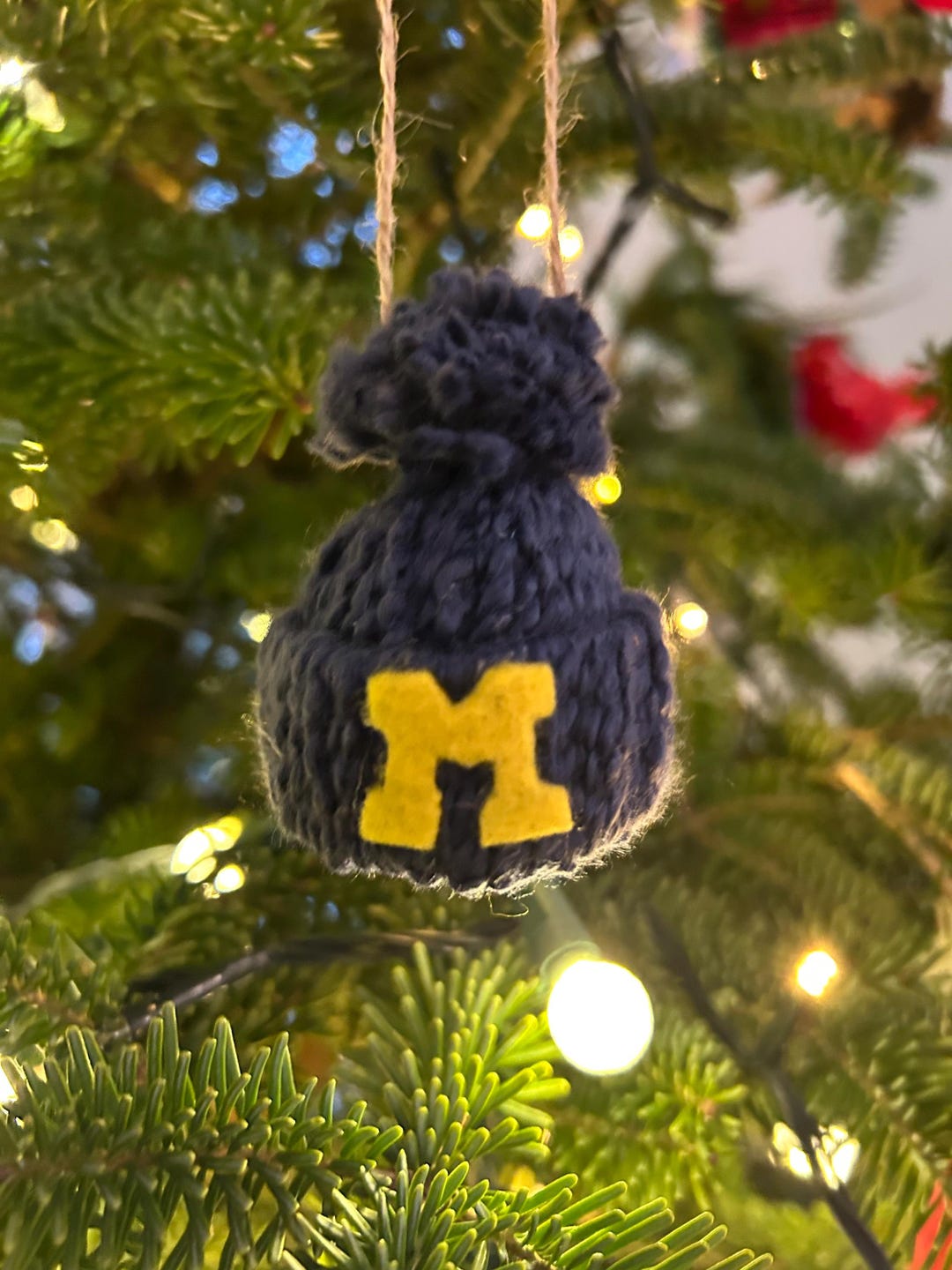 University of Michigan Winter Hat Ornament, Wolverines, Uofm, Ann Arbor ...