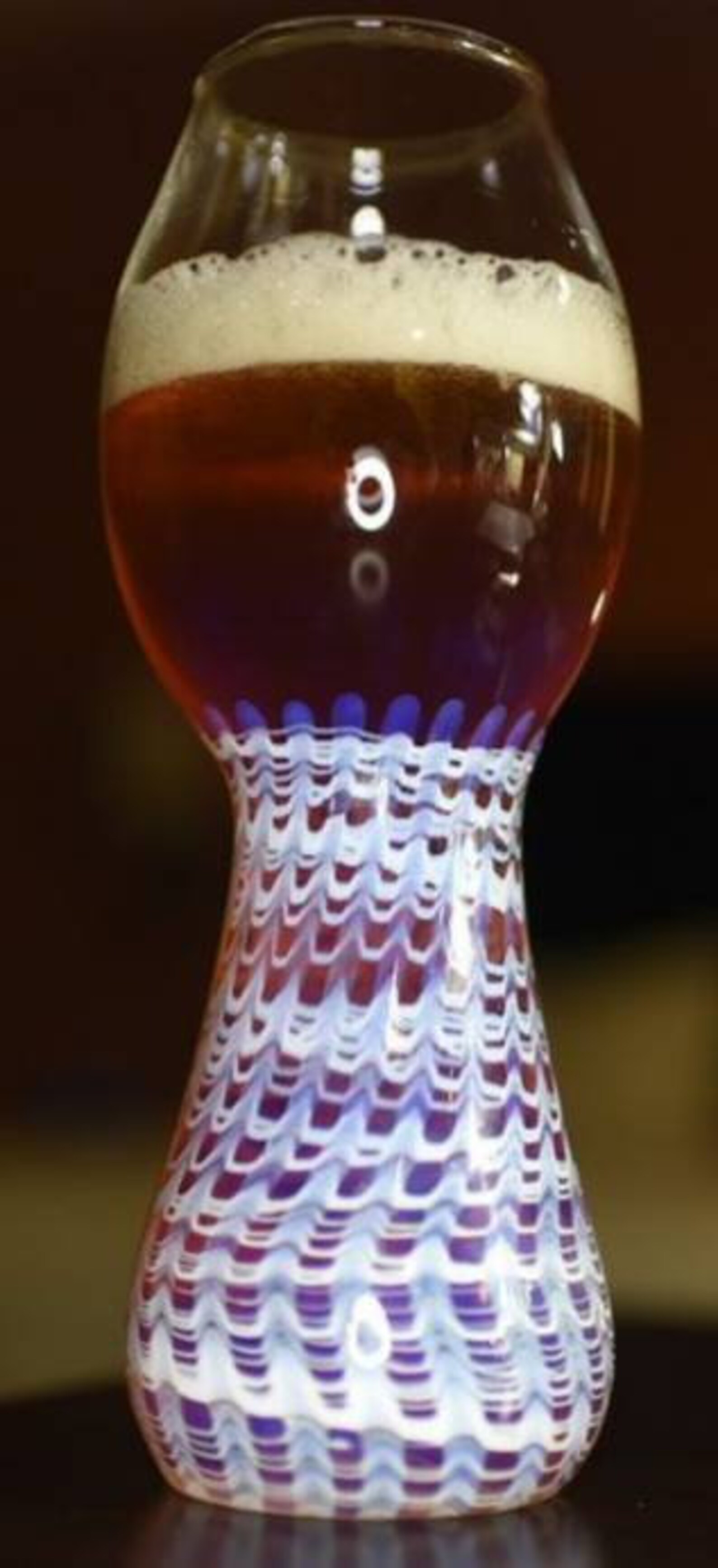 14-16oz Handblown Craft Beer Glass With Color Changing Wrap | Etsy