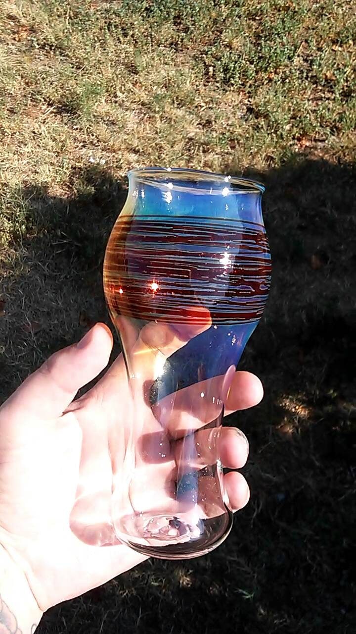 Hand Blown Color Changing Craft Beer Glass 14-16oz - Etsy