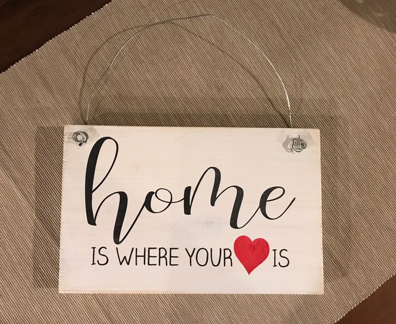 Home is Where the Heart is Sign Wood Sign Home Sign - Etsy