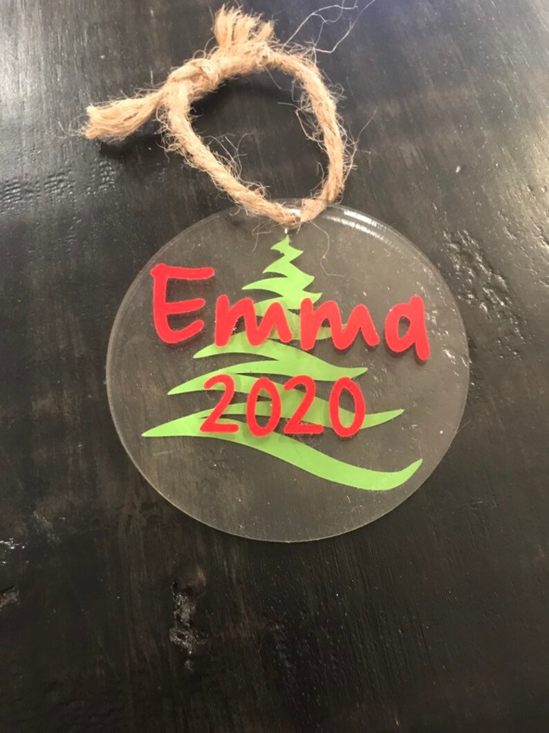 Personalized Christmas Ornaments 3 Round Acrylic - Etsy