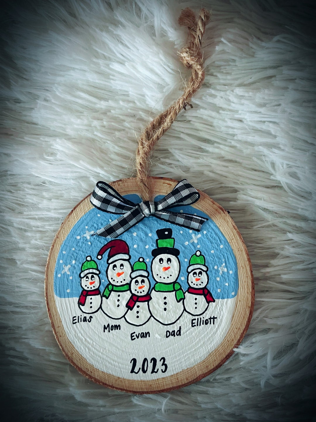 Personalized Snowman Family Ornament 2023 Ornament Custom - Etsy