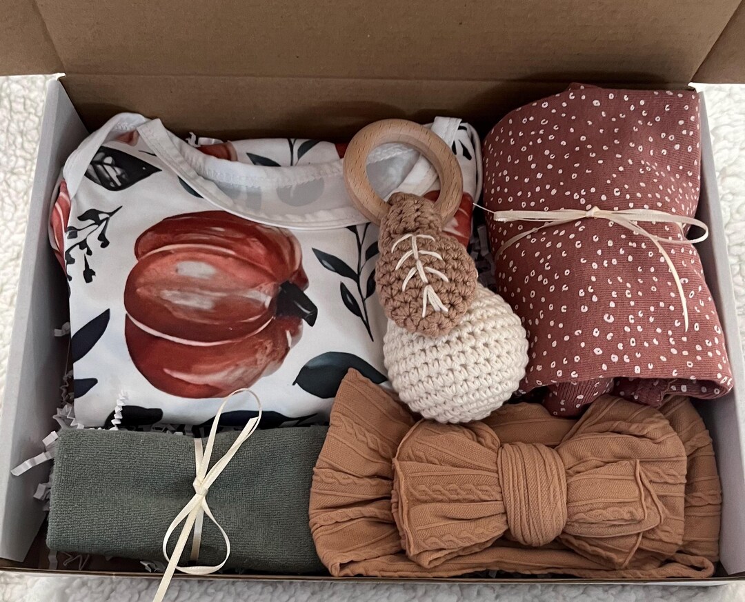 Baby Gift Box; New Mom Gift Box; Baby Girl Gift Set; Baby Shower Gift ...